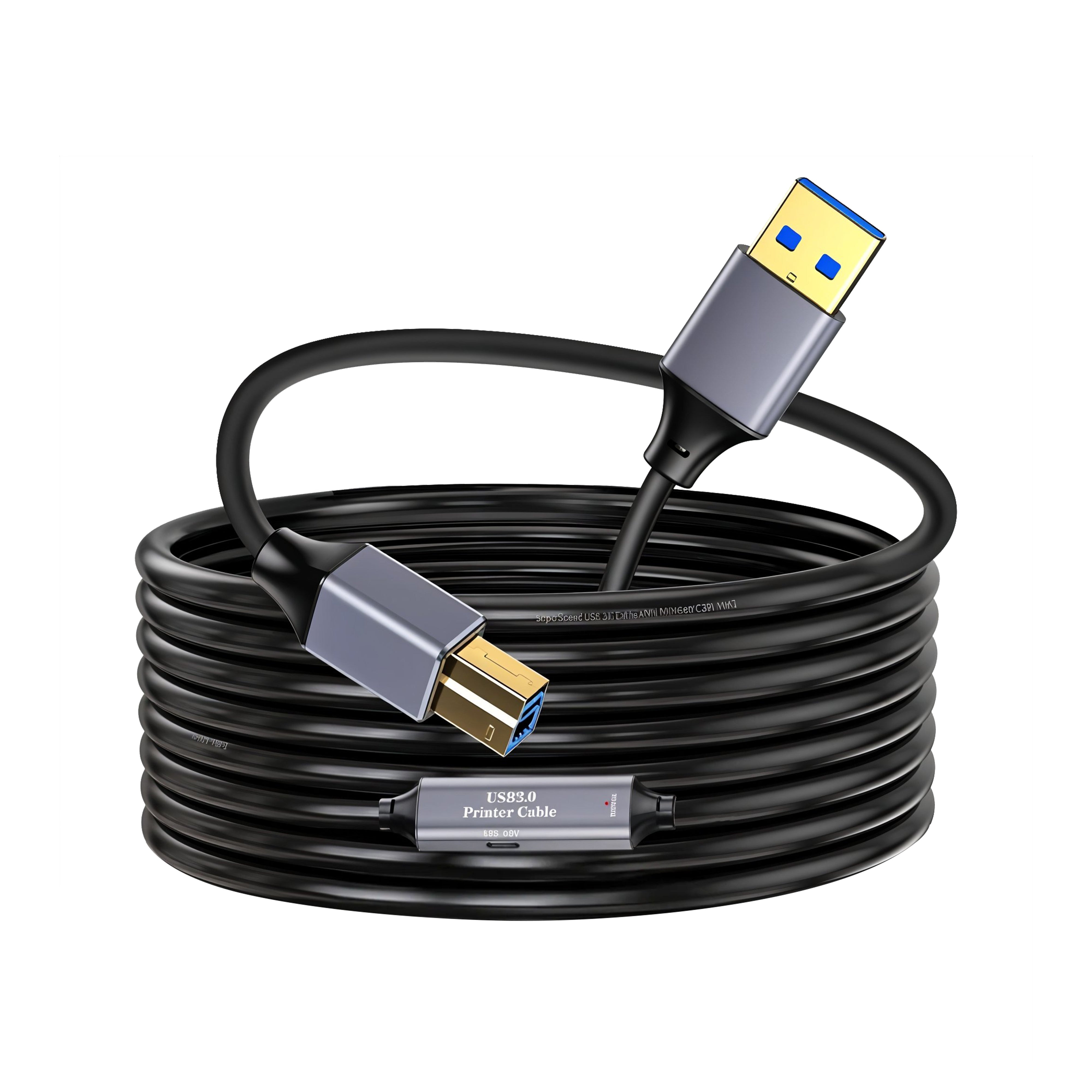 SmartPro USB 3.0 ACTIVE PRINTER CABLE (METAL PLUG)