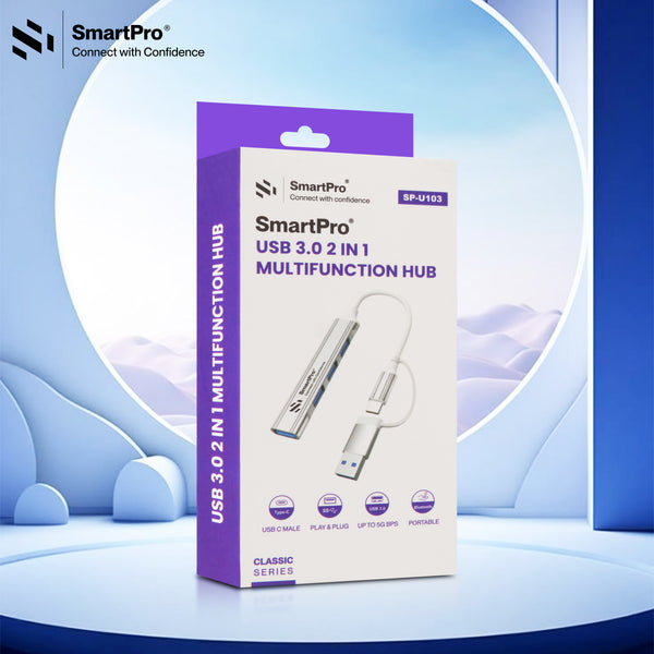 SmartPro USB & C to 4-Port USB 3.0 Hub